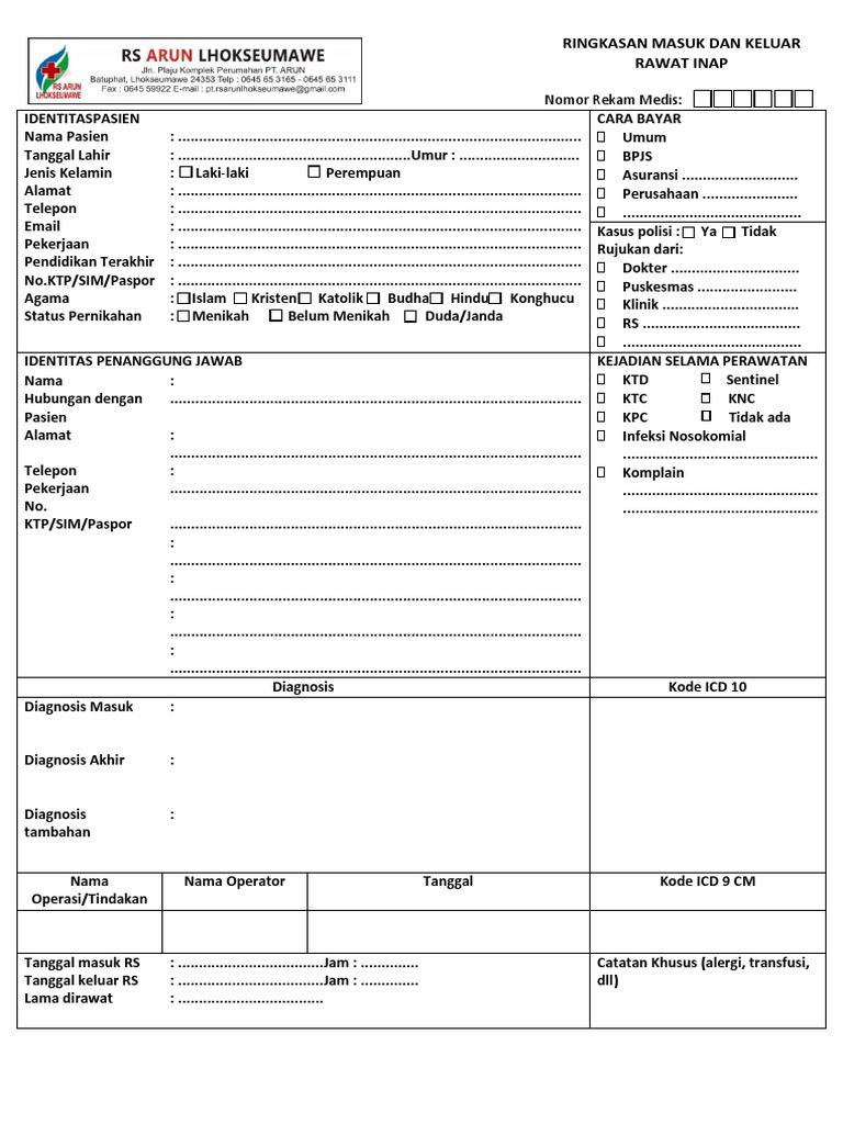 RINGKAS RAWAT INAP | PDF