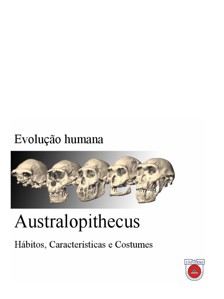 Características do Australopithecus | PDF | Homo | Fóssil