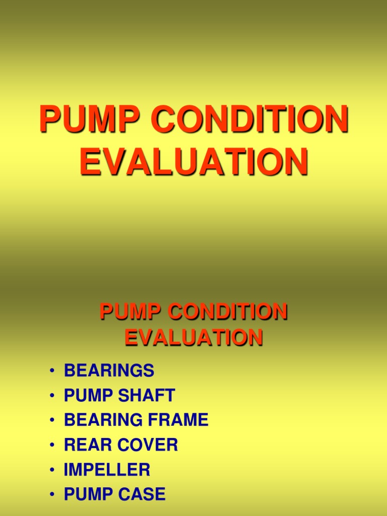 Pump Condition | PDF