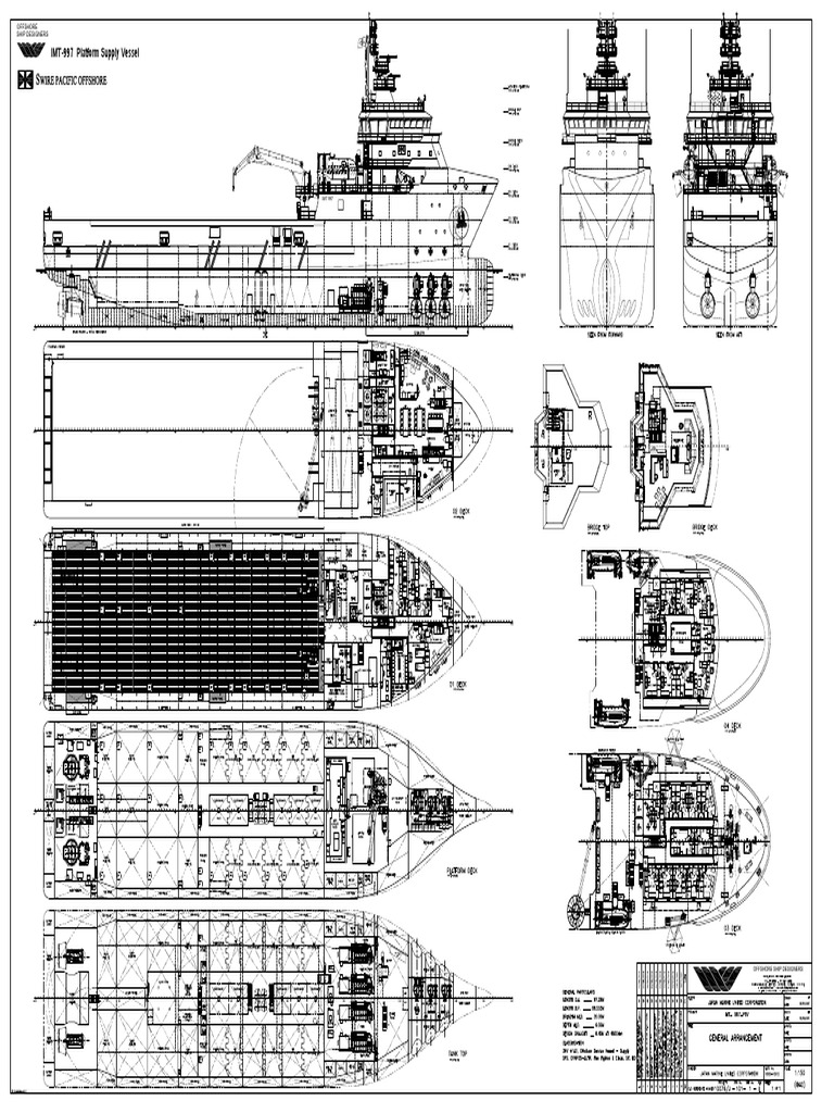 IMT-997 Offshore Supply Vessel GA Plan | PDF | Business