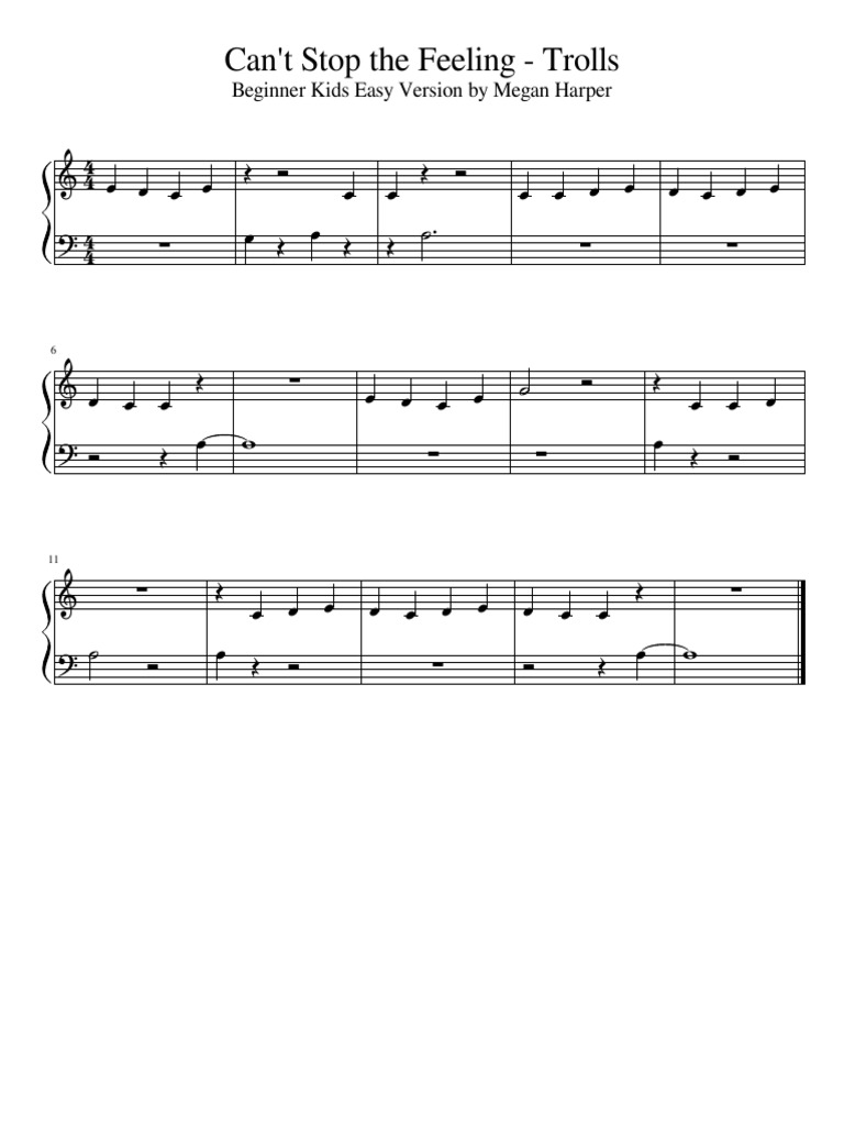 Kids' Easy Music: Trolls Song | PDF