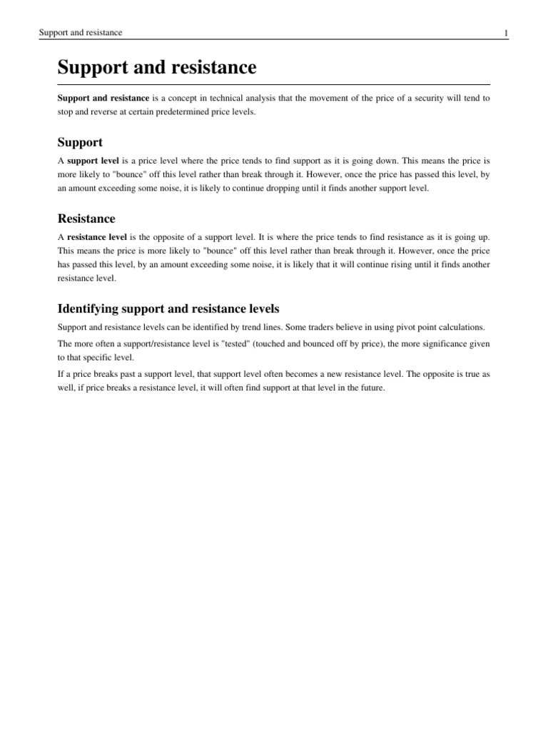 Support and Resistance | PDF | Microeconomics | Financial Markets