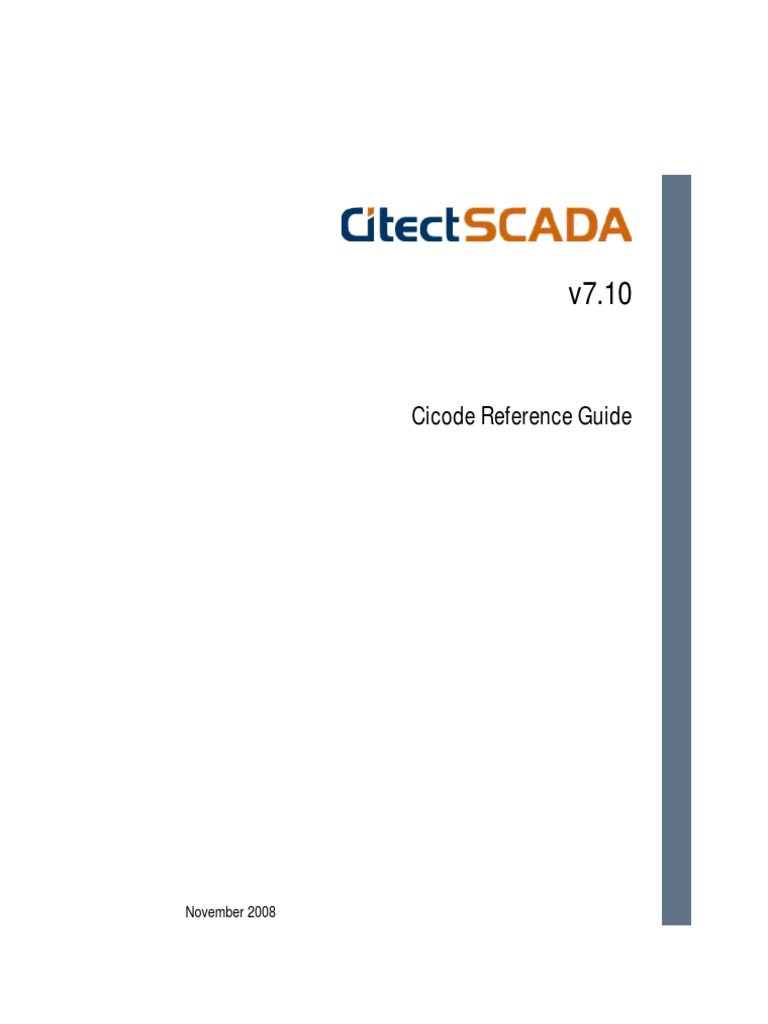 CitectSCADA Cicode Reference | PDF | Array Data Structure | Subroutine