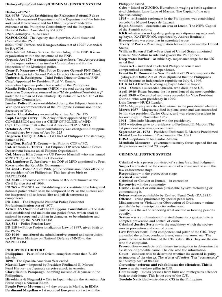 History of PNP | PDF | Pardon | Arrest