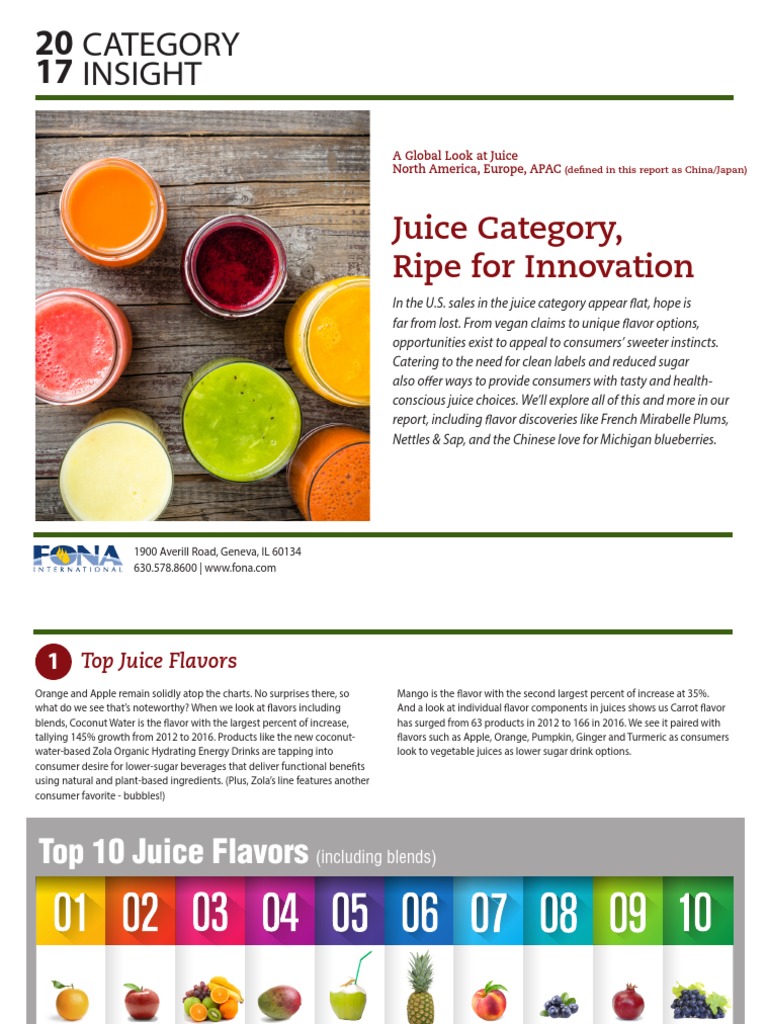 Juice Category Report 0917 PDF | Download Free PDF | Juice | Diet ...