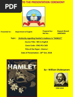 Hamlet's Madness: A Psychological Study | PDF | Hamlet | Insanity