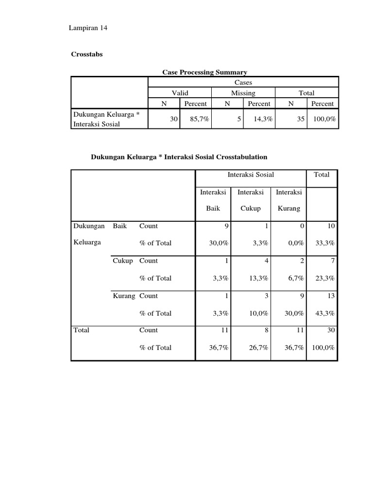 Crosstabs Case Processing Summary | PDF