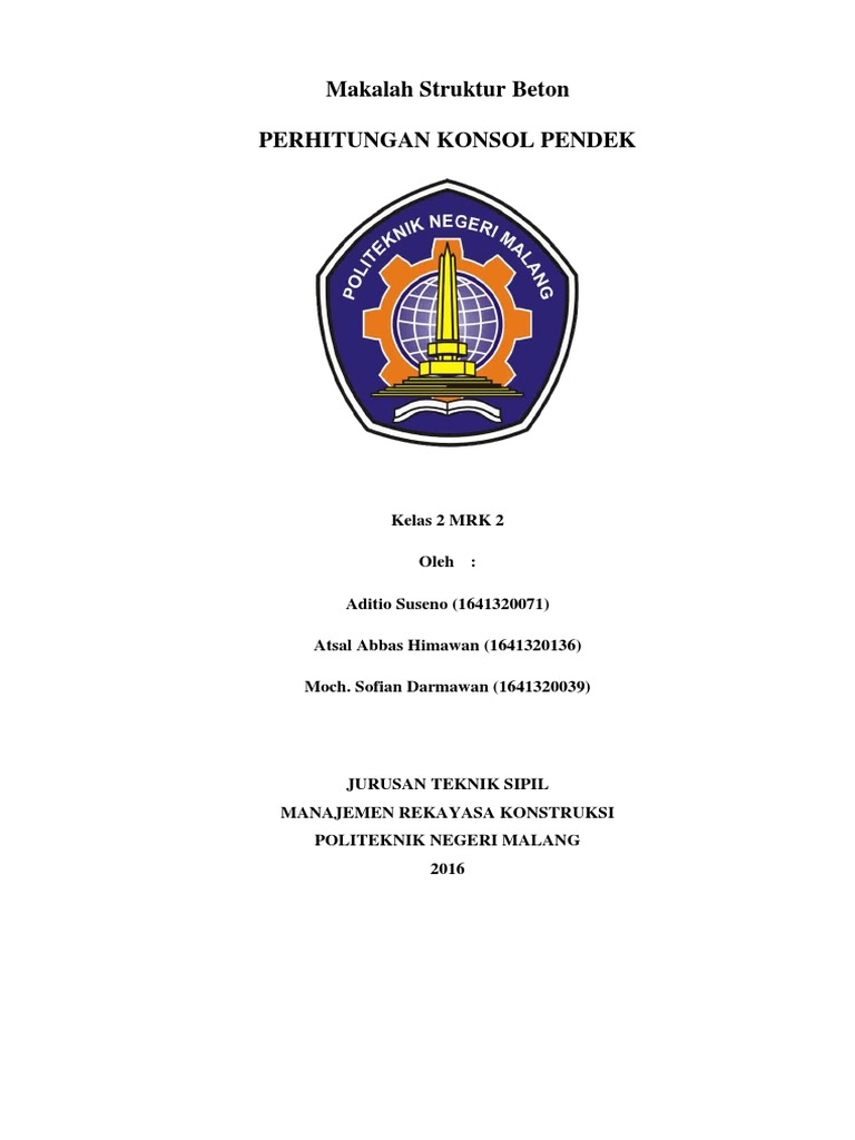 Perhitungan Konsol Pendek Beton | PDF