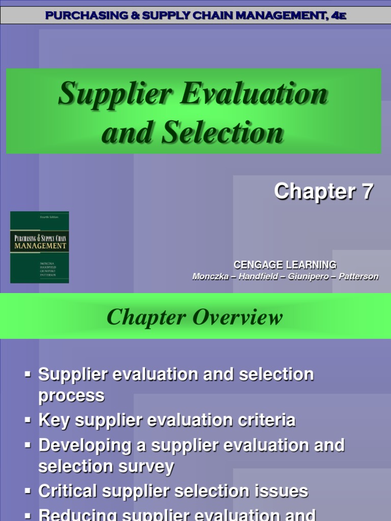 Supplier Evaluation and Selection Process | PDF | Supply Chain | Supply Chain Management