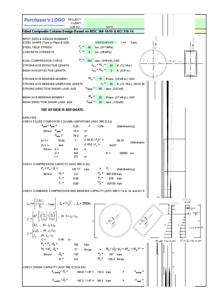 Filled Composite Column | PDF | Bending | Building Materials