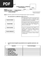 Prueba Elementos de La Comunicacion | PDF