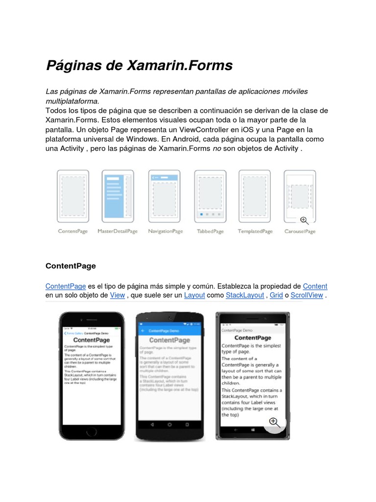 Paginas Layouts Xamarin | PDF | Color | Qualia
