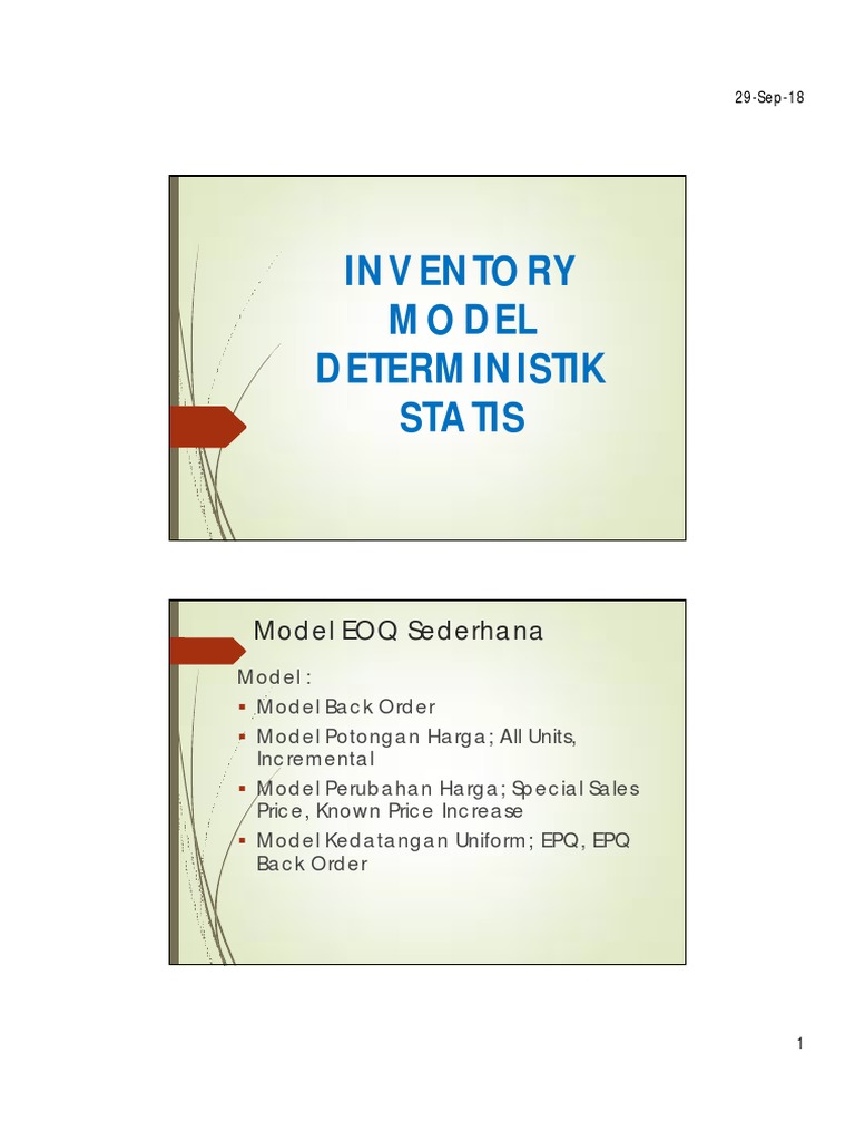 2-3.model Deterministik Statis | PDF