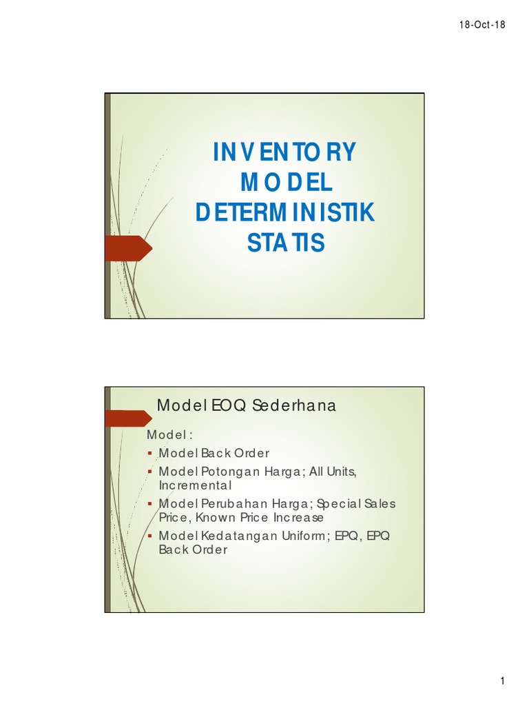 2-7.model Deterministik Statis | PDF