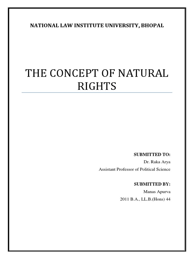 The Concept of Natural Rights | PDF | Natural And Legal Rights ...