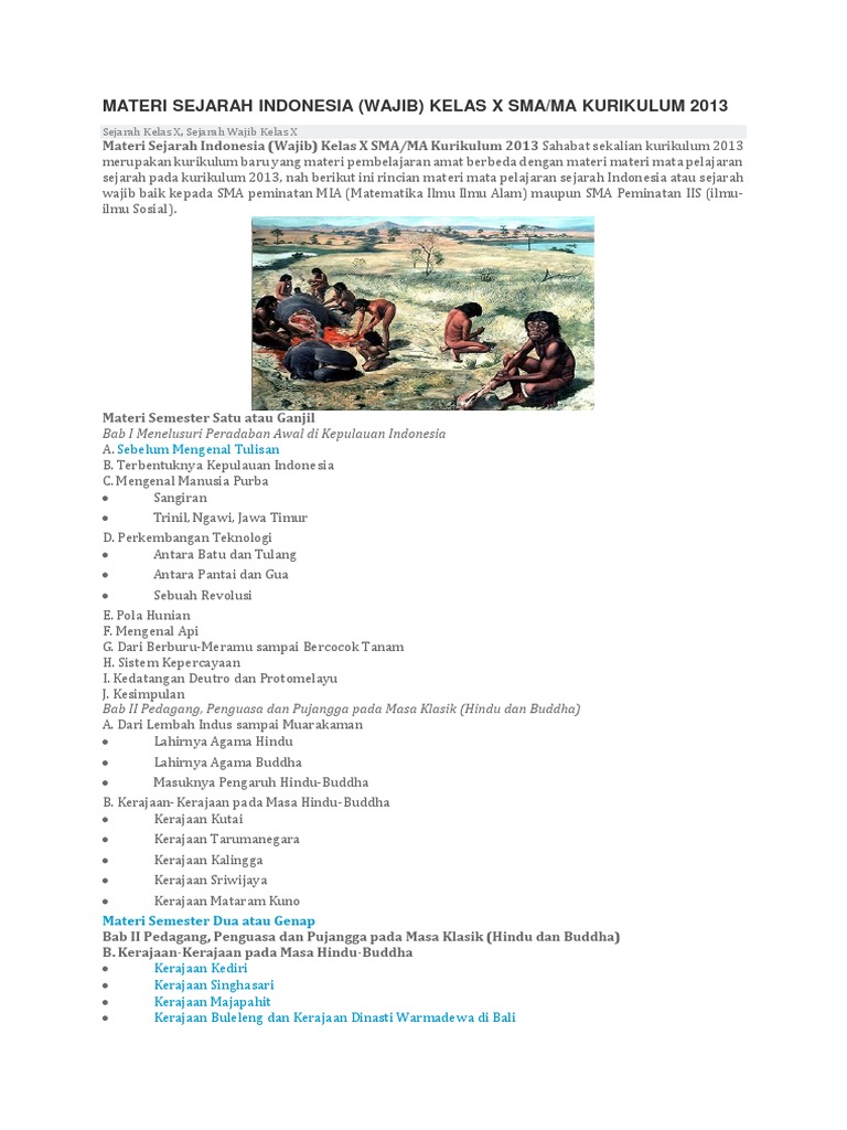 A Comprehensive Guide to Indonesian History in the New Curriculum | PDF