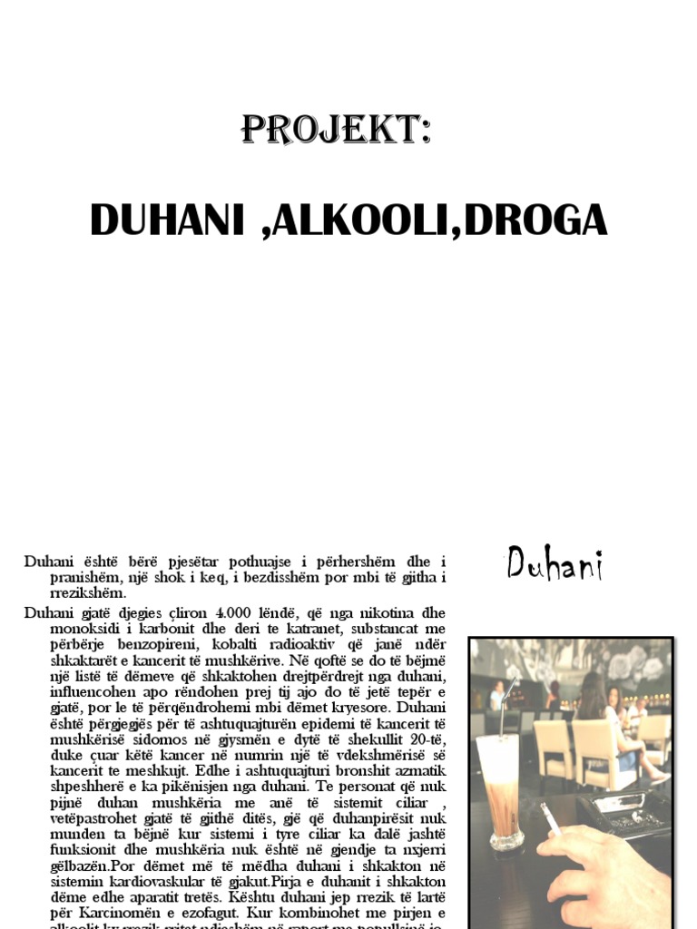 Duhani, Droga, Alkooli | PDF