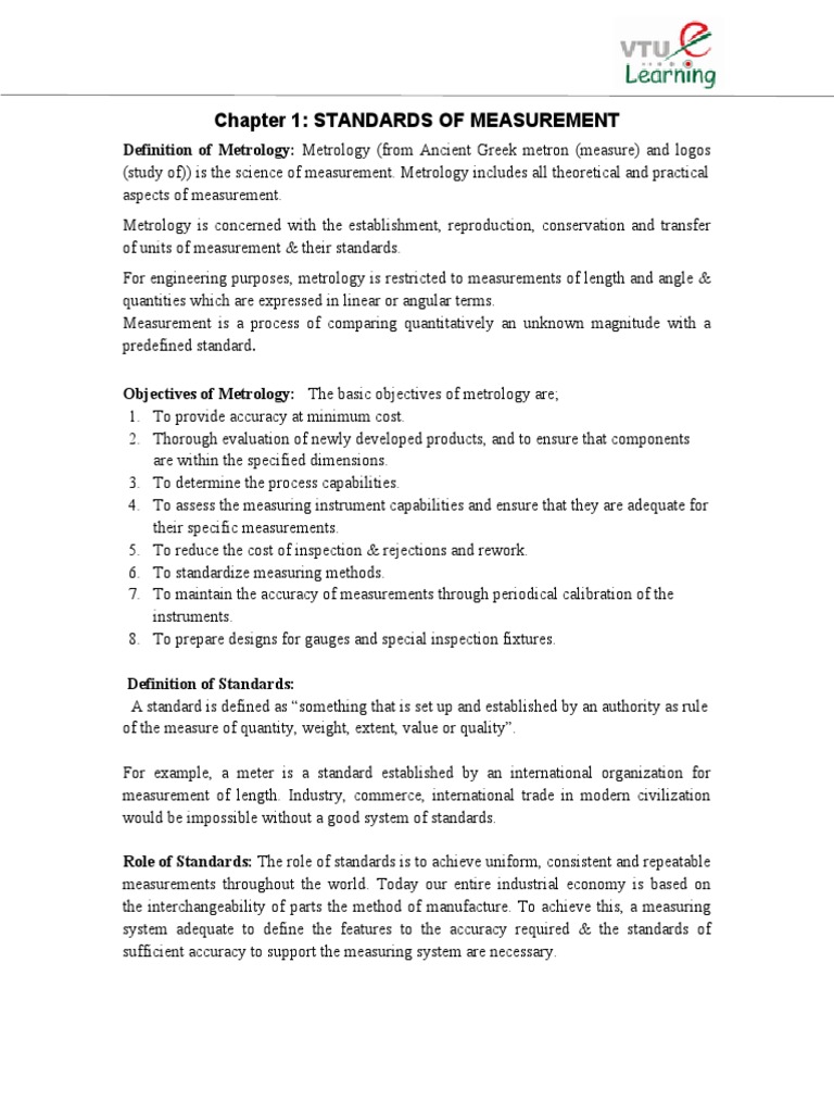 Standards of Measurement | PDF | Metre | Metrology