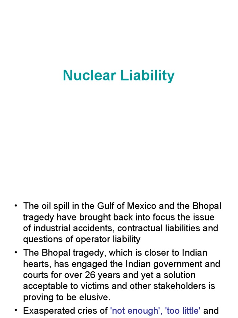 Nuclear Liability | PDF | Nuclear Power | Nuclear Energy