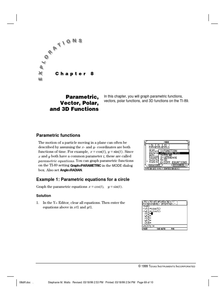 Adv PlacementCalculus Act08 | PDF | Acceleration | Equations