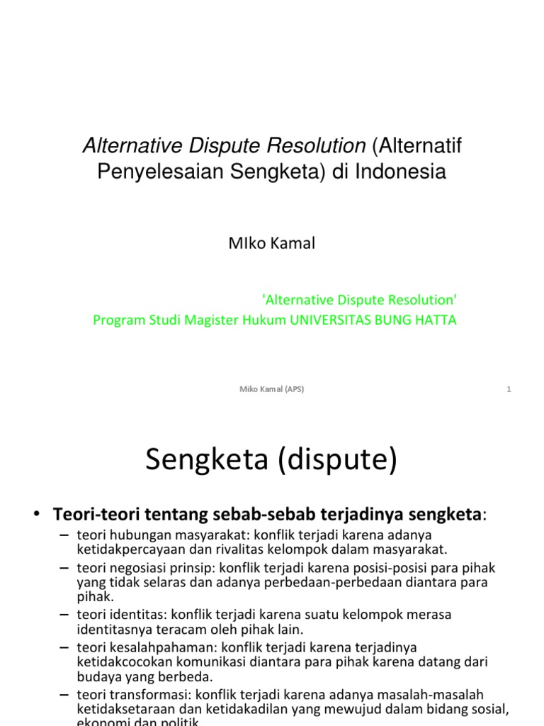 1 Adr Di Indonesia | PDF | Hukum