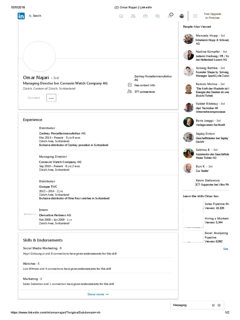 Omar Najari - LinkedIn | PDF | Media Sharing | Communication Omar Najari - LinkedIn | PDF | Media Sharing | Communication