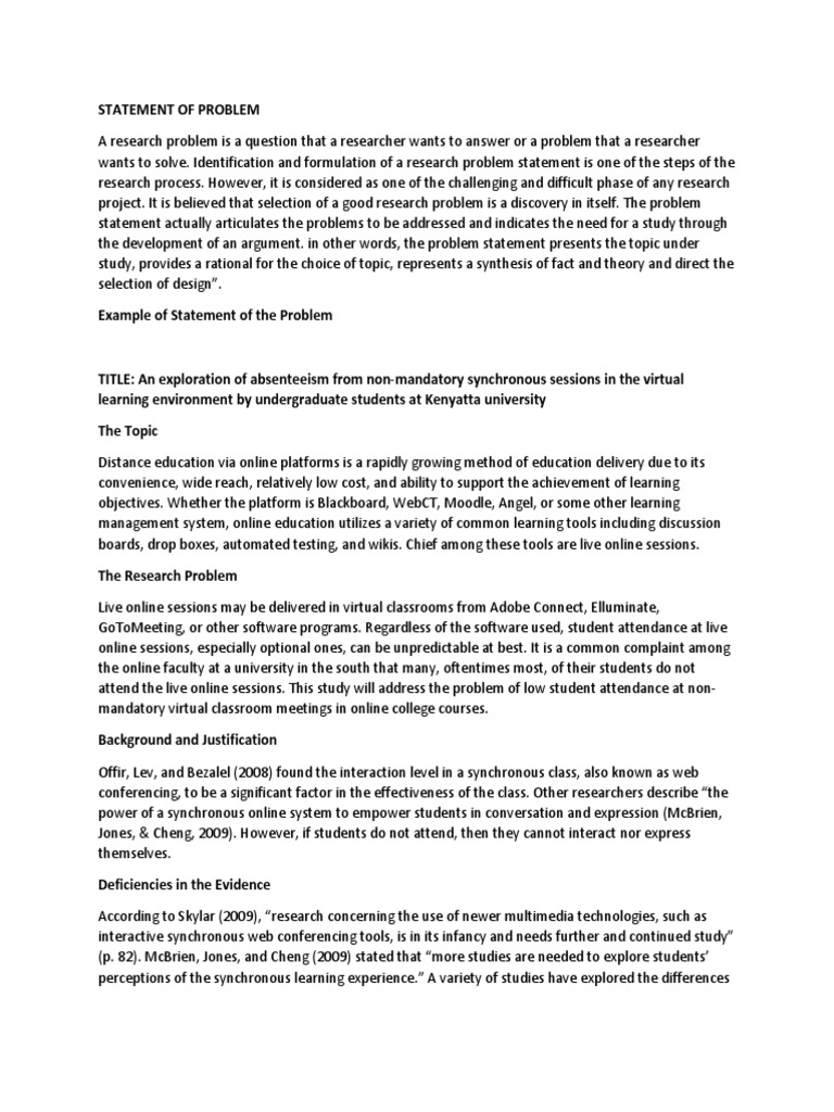 Problem Statement | PDF | Distance Education | Educational Technology