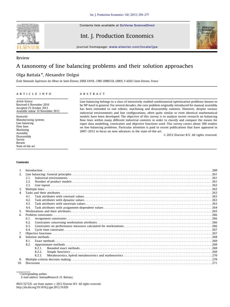 Assembly Systems and Line Balancing | PDF | Mathematical Optimization | Teaching Mathematics