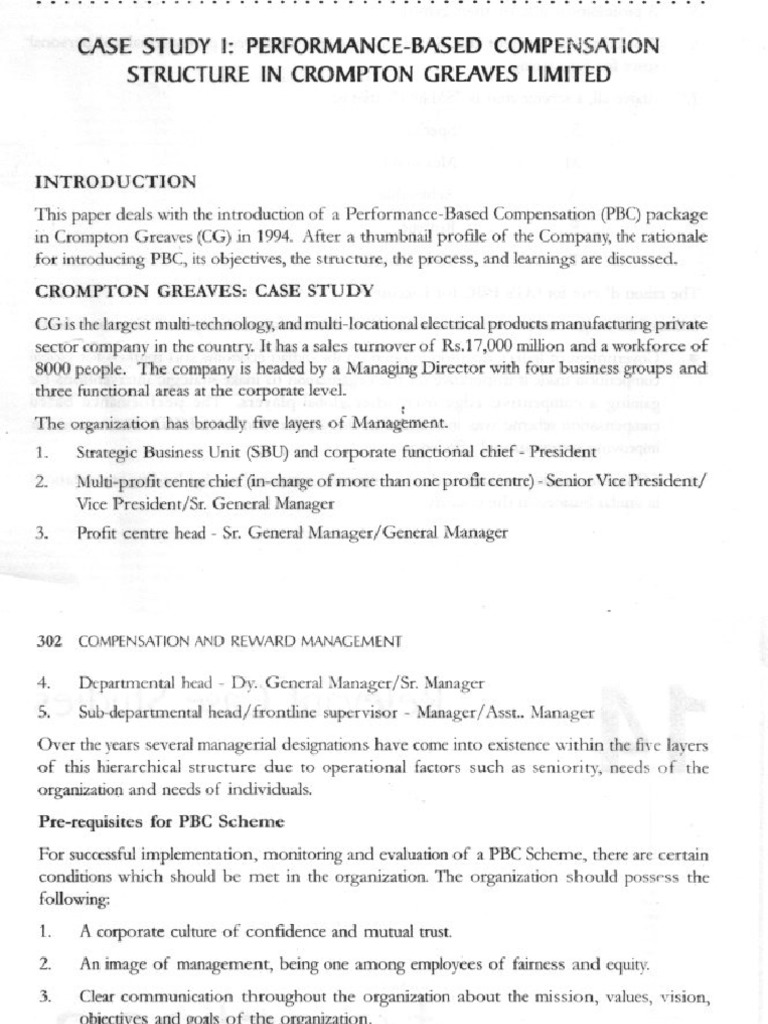 1 Performance Based Compensation PDF | PDF