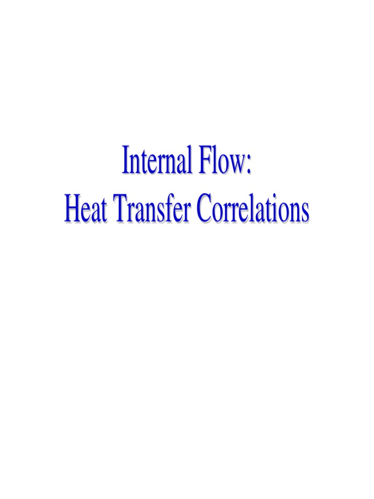 Internal Flow: Heat Transfer Correlations | PDF | Mechanics ...
