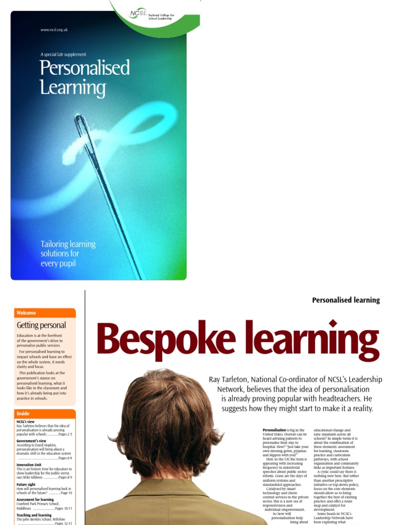 Personalised Learning in UK Schools | PDF | Teachers | Curriculum
