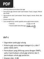 Indeks DMF-T Dan Def-T | PDF