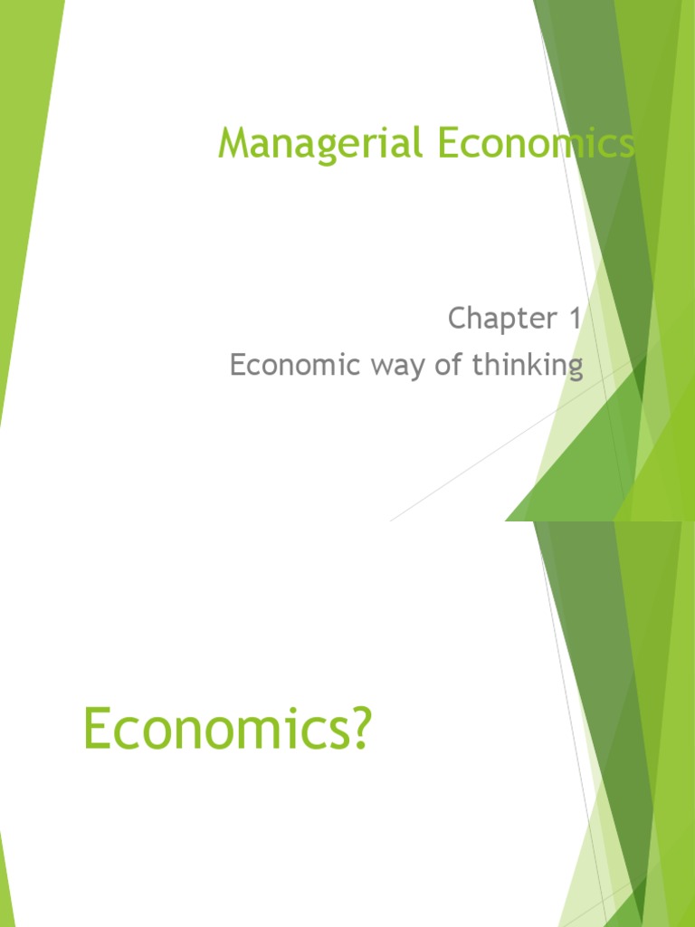 Managerial Economics: Economic Way of Thinking | PDF | Profit ...