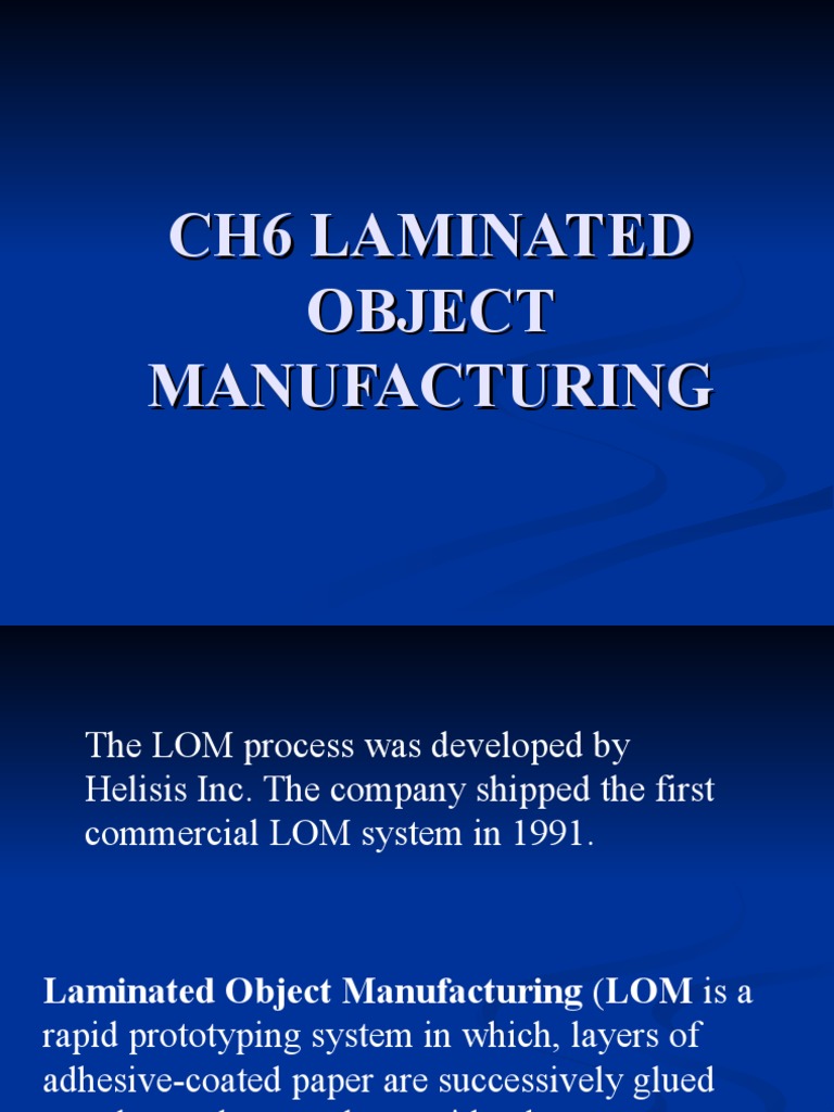 Laminated Object Manufacturing Guide | PDF | Sheet Metal | Lamination