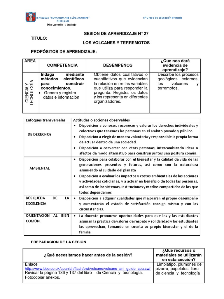 Relación entre Volcanes y Terremotos | PDF | Aprendizaje | Science