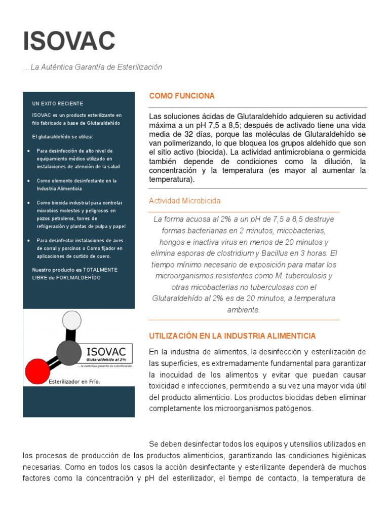 Brochure de ISOVAC | PDF | Esterilización (Microbiología) | Microbiología