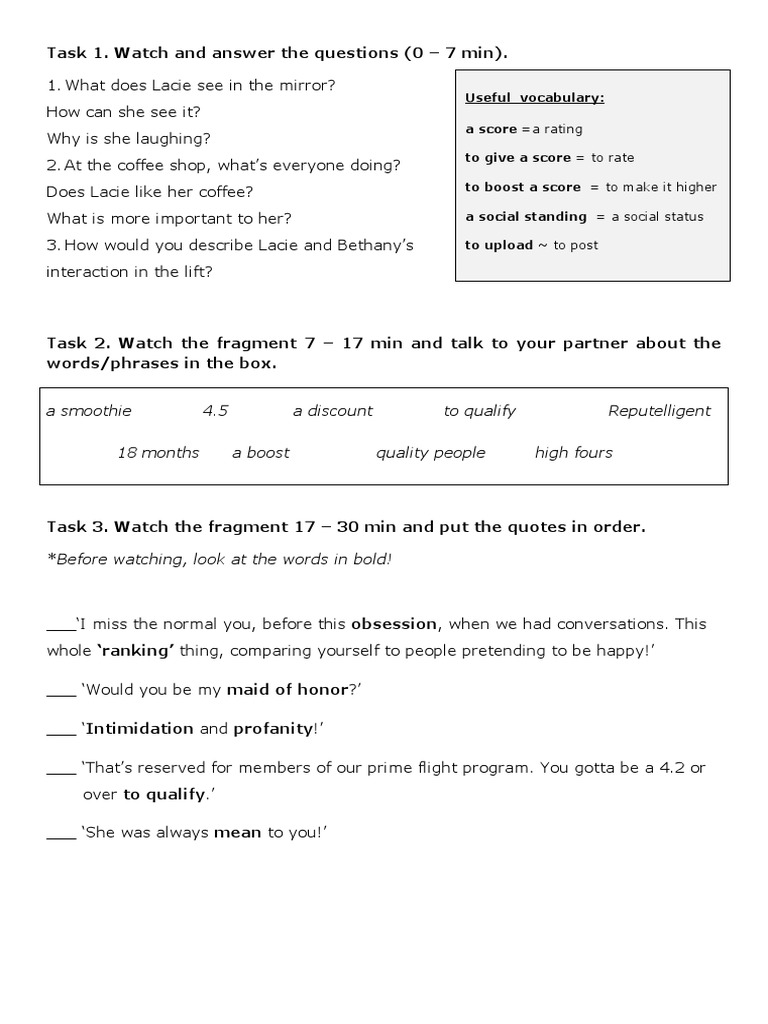 Black Mirror - Nosedive | PDF | Language Arts & Discipline