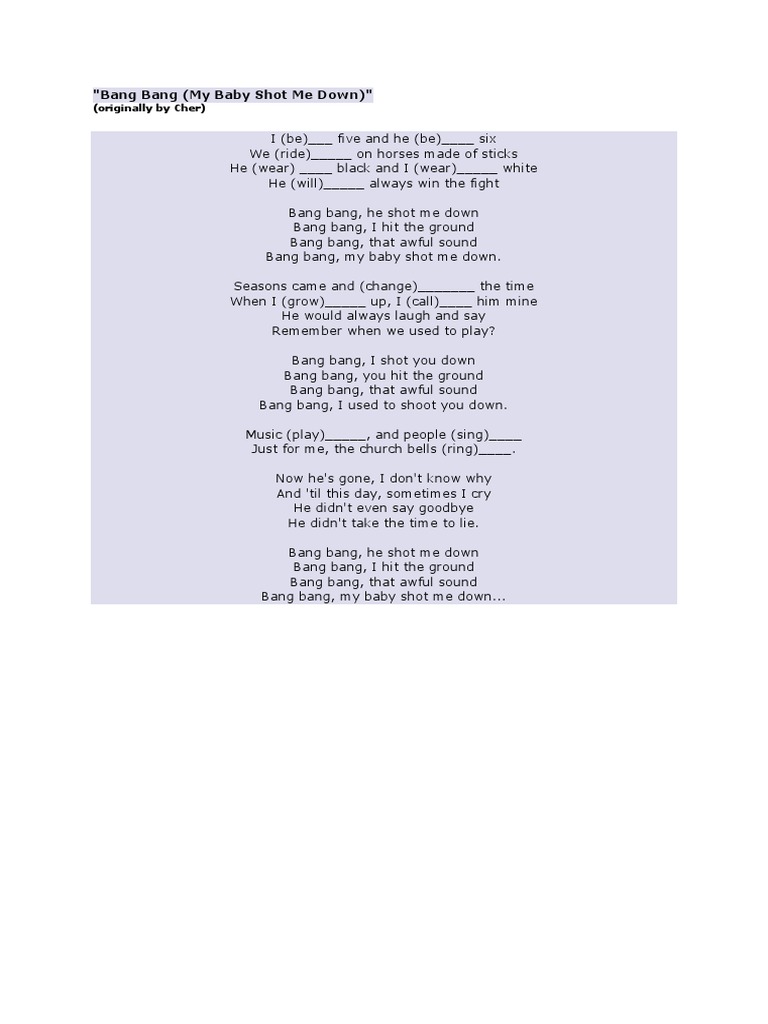 Bang Bang Song | PDF