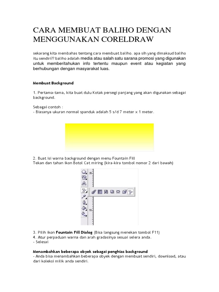 Cara Membuat Baliho Dengan Menggunakan Coreldraw | PDF