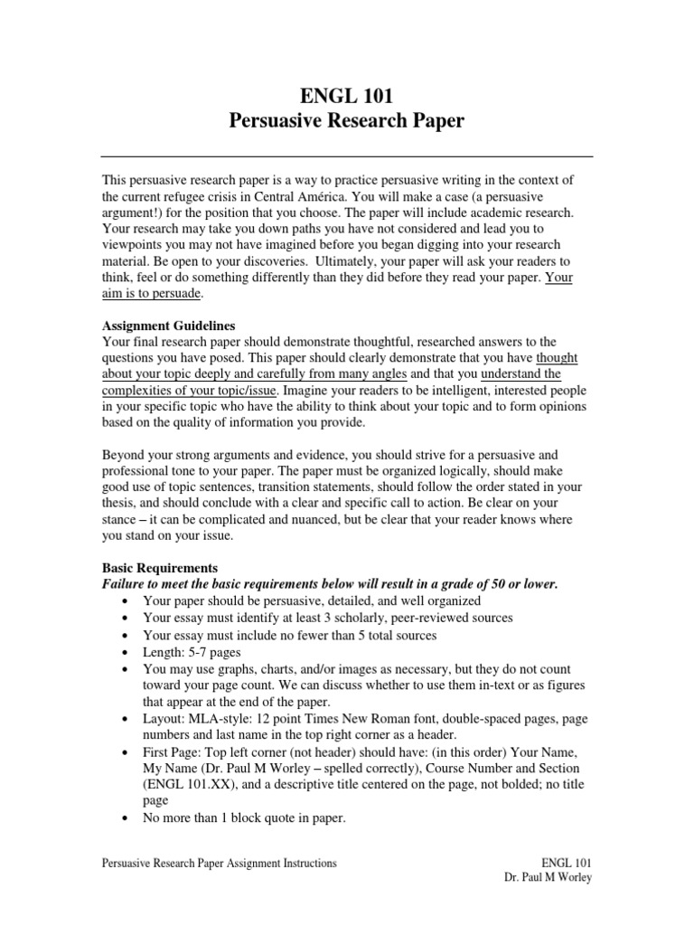 Persuasive Research Paper on Refugee Crisis | PDF | Argument ...