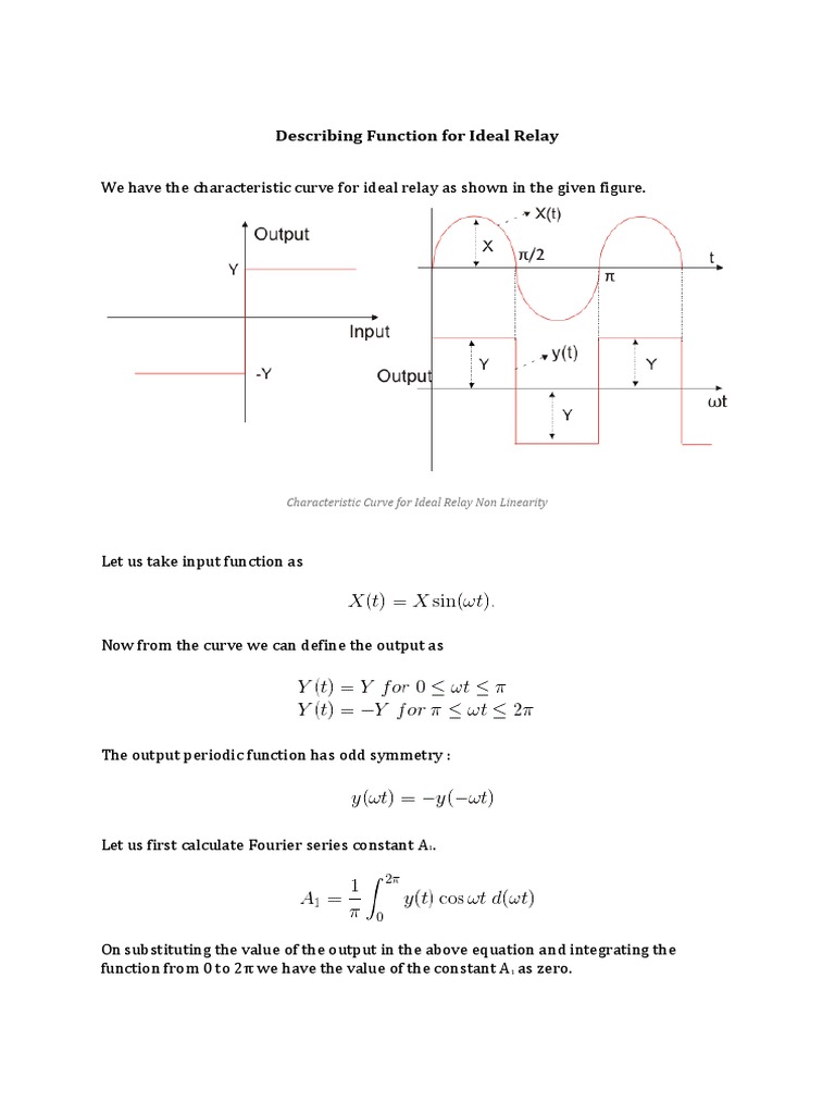 Describing Function of Ideal Relay | PDF