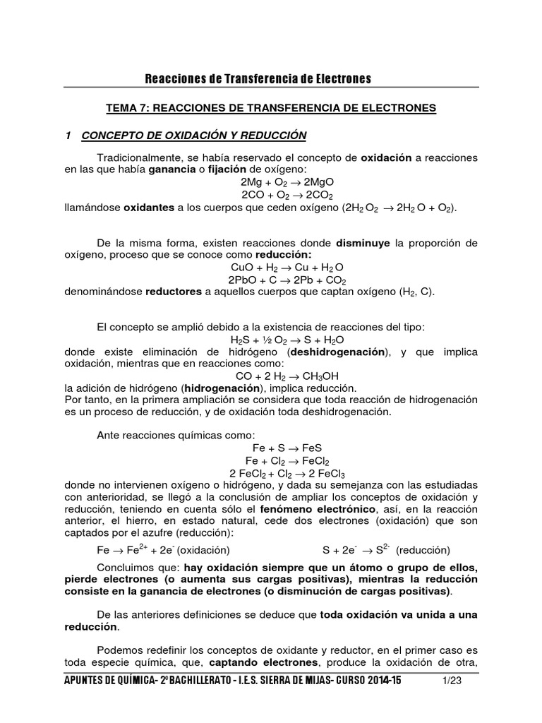 Tema+7 Redox | PDF | Redox | Electrodo