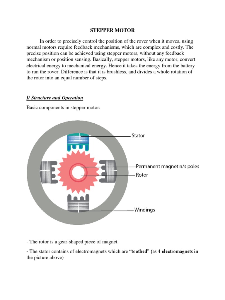 I/ Structure and Operation: Stepper Motor | PDF | Machines | Propulsion