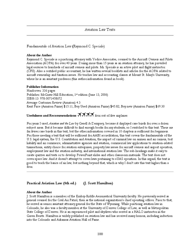 Fundamentals of Aviation Law | PDF | Aviation | Ownership