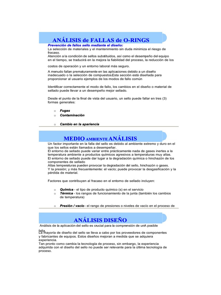 Fallas en O-Rings PDF | PDF | Ingeniería de confiabilidad | Ciencias ...