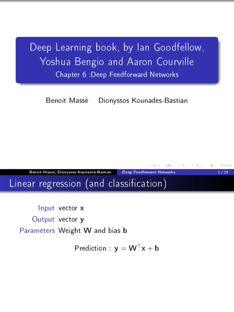Deep Learning Book, by Ian Goodfellow, Yoshua Bengio and Aaron ...