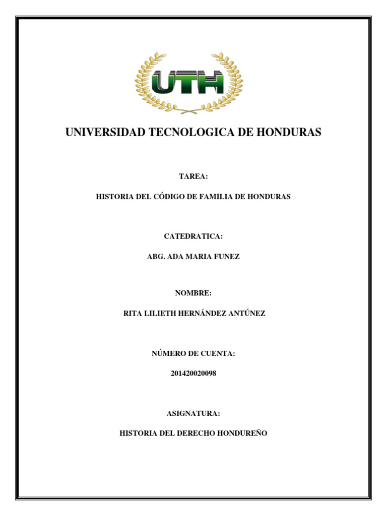 Historia Del Codigo de Familia de Honduras | PDF | Adopción | Parentesco