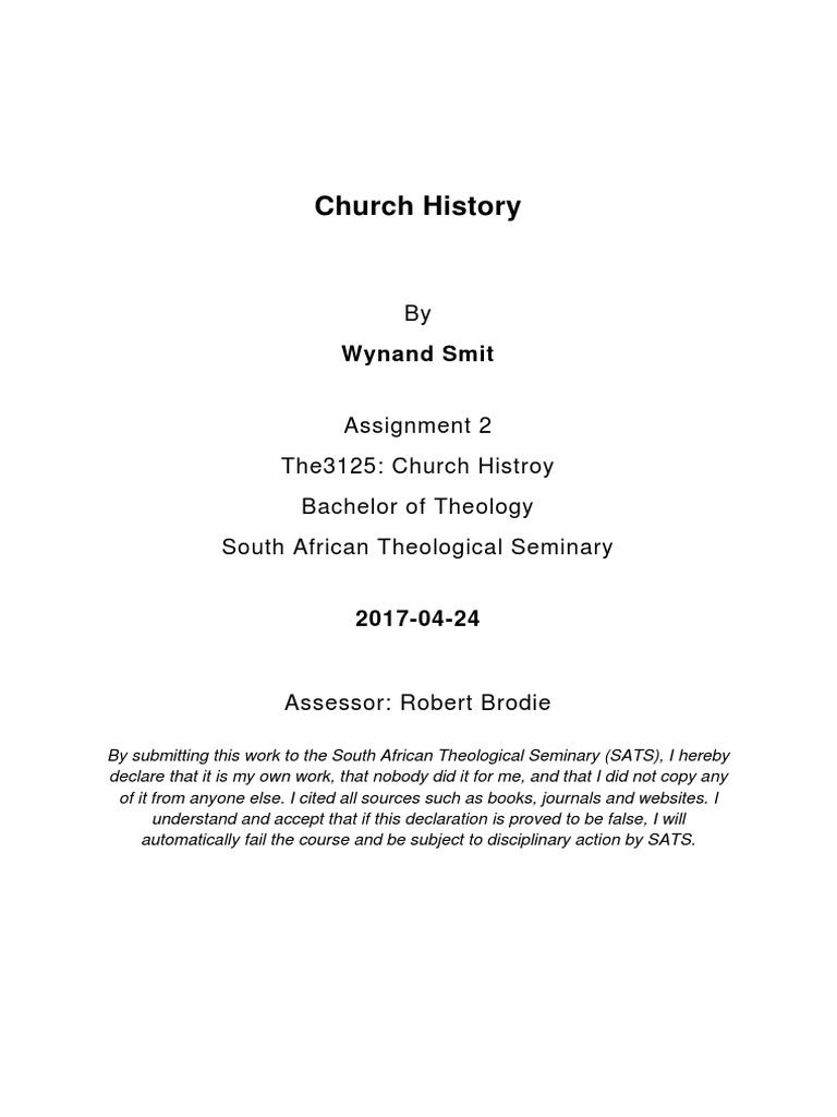 Church History | PDF | Pentecostalism | John Wesley