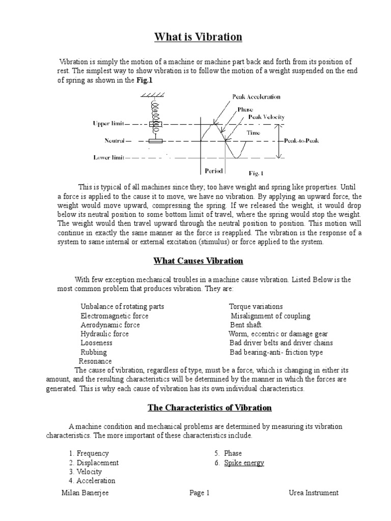 What Is Vibration | PDF | Amplitude | Frequency