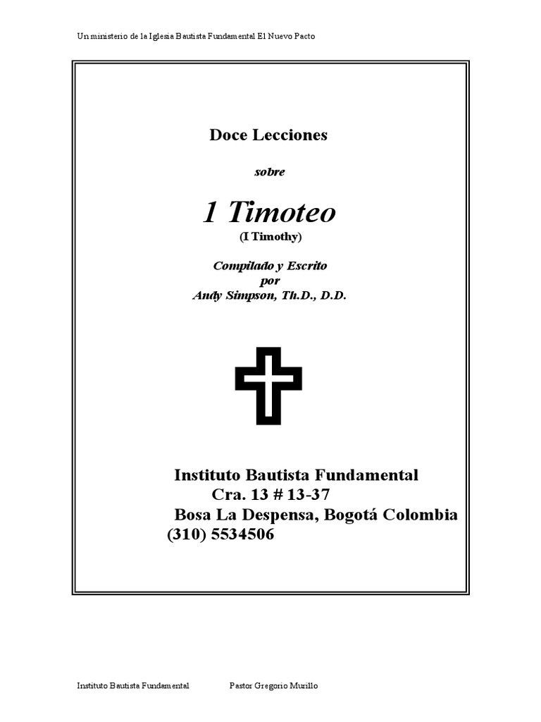 1timoteo - I Timothy | PDF | Oración | Pablo el apóstol